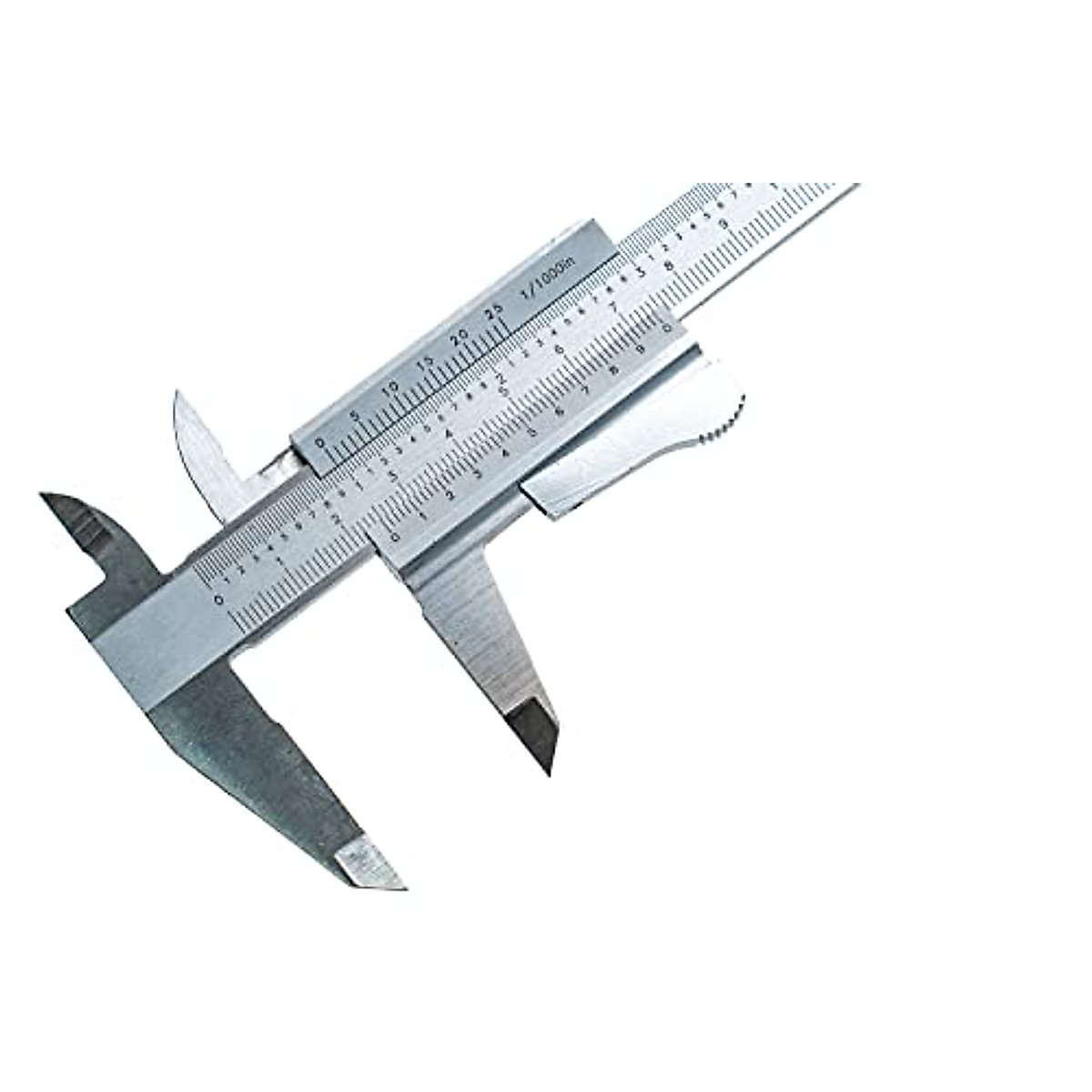 LLDSIMEX Self-Locking Auto Clamp Stainless Steel Vernier Caliper 0-6 Inch/0-150mm Manual Caliper 0.001"/0.02mm High Precison Caliper