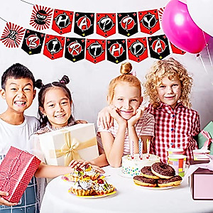 25 Packs Ninja Party Decorations Ninja Birthday Party Supplies Ninja Warriors Birthday Banner Ninja Warriors Hanging Swirls Decorations Ninja Party Supplies for Boys Ninja Warrior Themed Birthday
