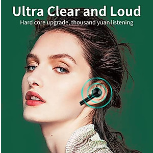 DIoFent Wireless Earbuds, Touch Control Stereo Sound Bluetoth Earbuds with Mic,IPX7 Waterproof Bluetooth Headphones,Long Playtime Wireless Earphones,Bluetooth Earbuds for Running/Fitness (White)