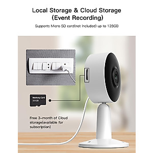 ARENTI 4MP WiFi Security Camera Indoor, 3PCS Pet Dog Camera with Phone App, Plug-in Baby Home Puppy Cam, 2.4GHz, Motion Sound Detection, Night Vision, Two-Way Talk, Alexa and Google Compatible