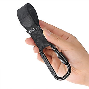 MoBearer Stroller Hooks for Hanging Bags and Shopping-Multipurpose Strolller Straps-Mom Hooks-Stroller Clips for Bags, 2 Pack Black Baby Stroller Hooks