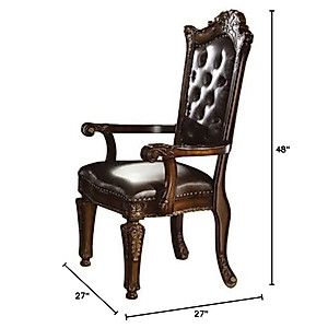 ACME Vendome Arm Chair, Cherry Finish, Set of 2