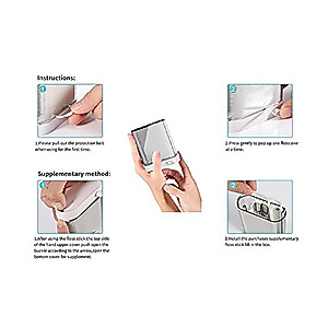 Dental Floss Picks Holy Rose Pop Up Flossers White Dispenser, with Adult Flossing Sticks 88 Count,No Fragrance Smell，Sealed Storage,Cleaning Teeth More Hygienic