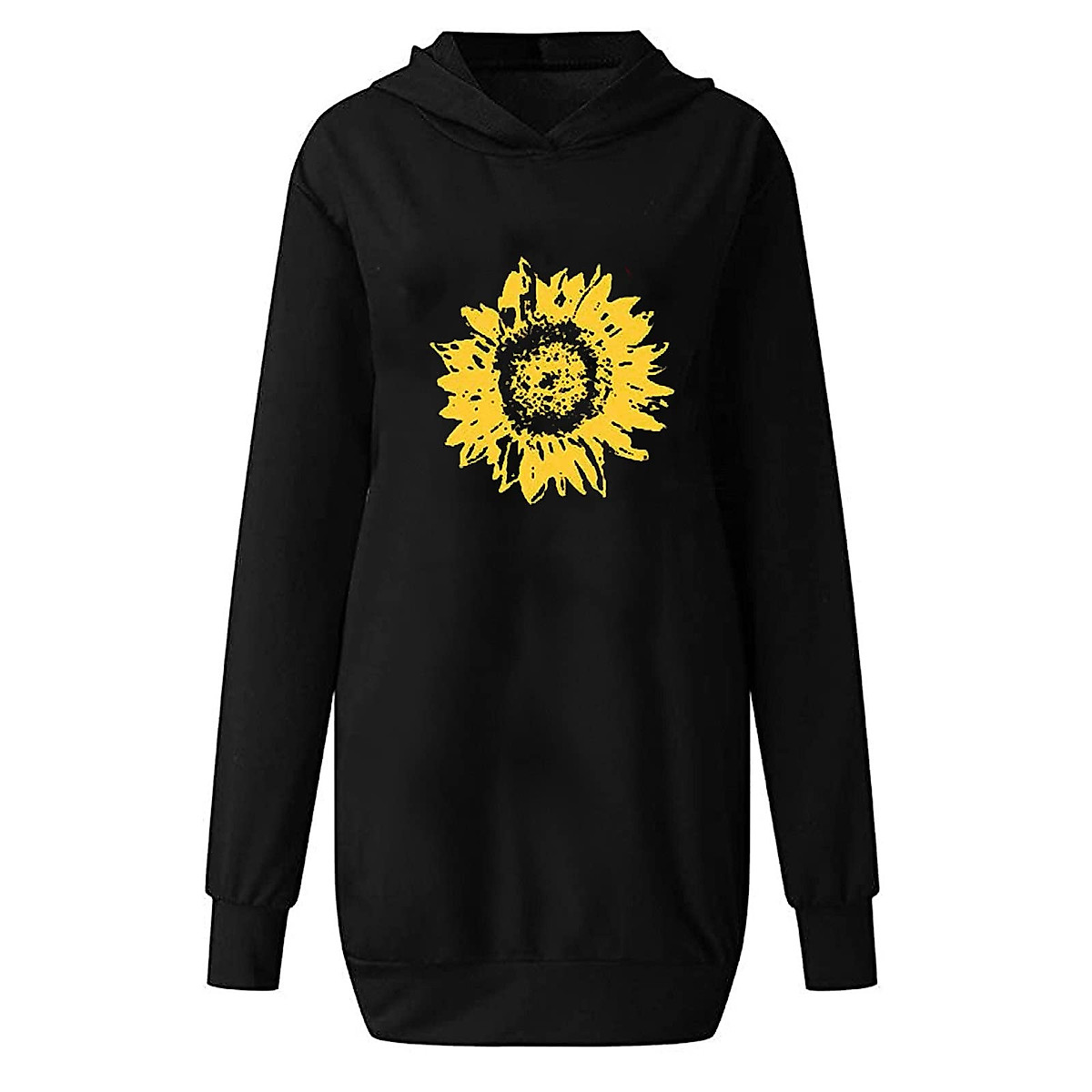 Christmas Hoodies Dress for Women Ugly Christmas Sweater Shirt Long Sleeve Crewneck Pullover Hooded Tunic with Pockets