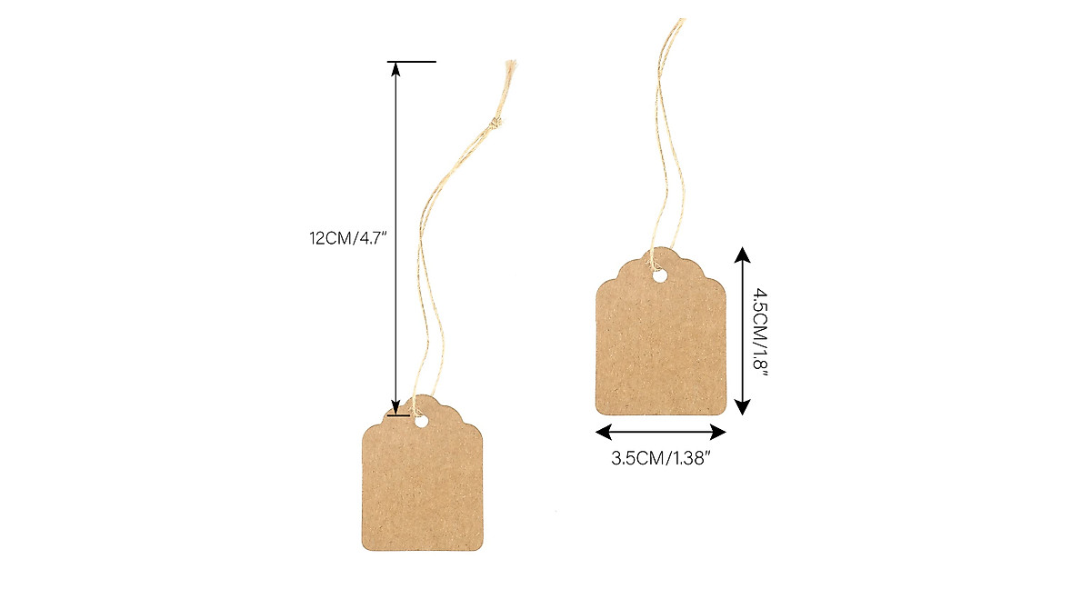 Premium Kraft Price Tags with String - 500pcs for Retail & Crafts