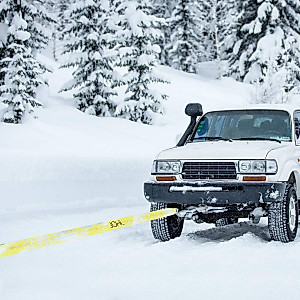 JCHL Nylon Tow Strap with Hooks 2”x20’ Car Vehicle Heavy Duty Recovery Rope 20,000 lbs Capacity Tow Rope for Car Truck Jeep ATV SUV