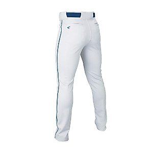 Easton Mens Piped Baseball Pants, White/Navy, X-Large US