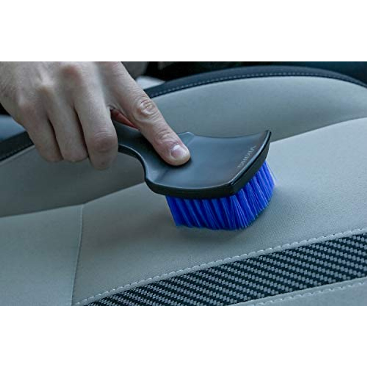Viking Carpet and Upholstery Cleaning Brush, Scrub Brush for Car Interior and Home, Black/Blue