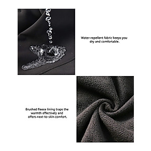 Little Donkey Andy Men’s Winter Hiking Ski Snow Pants, Softshell Insulated Pants, Fleece Lined, Water Repellant Black Size XXL