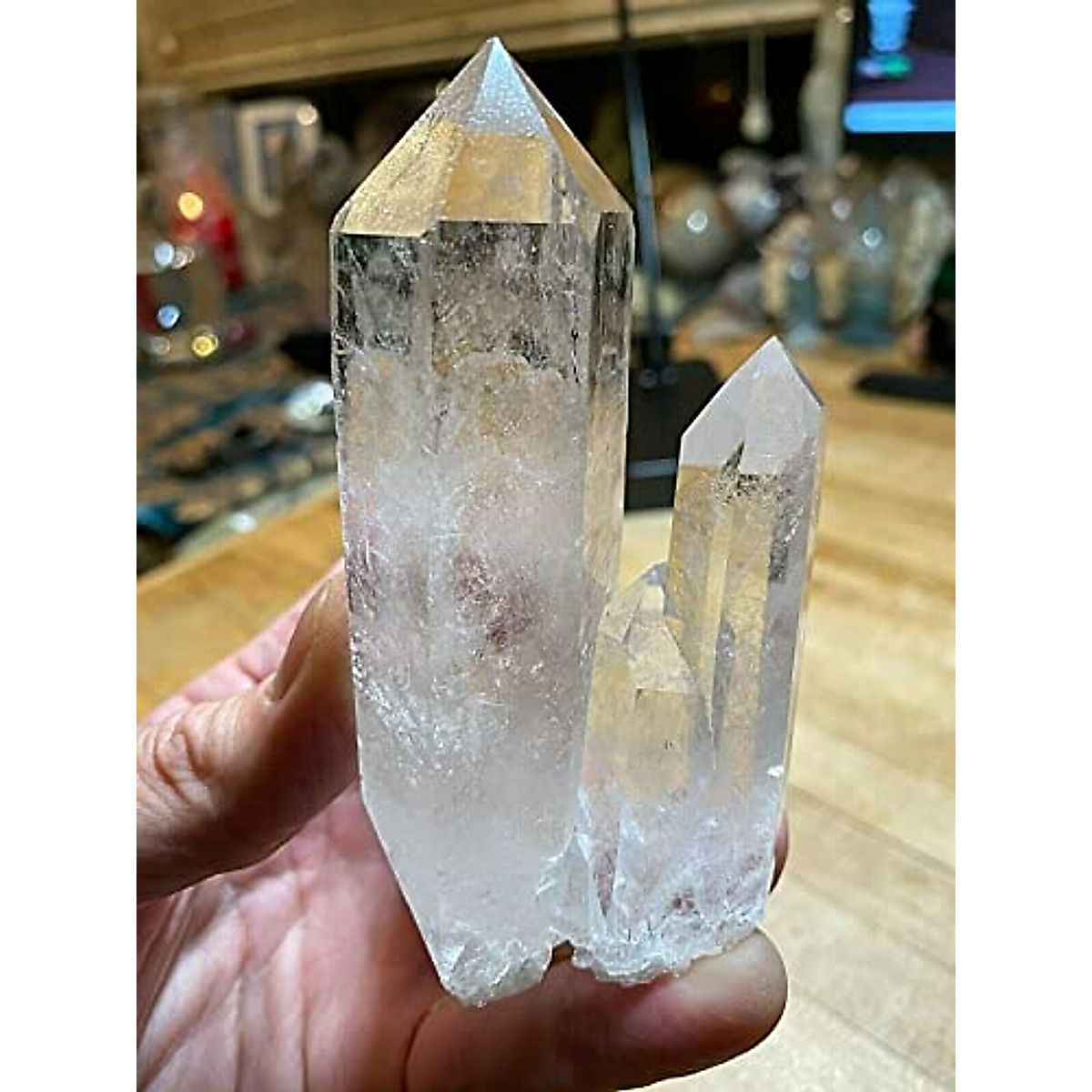 Decor Stone Lemurian Seed Crystal Record Keeper Cathedral Multi Laser Point Specimen 670