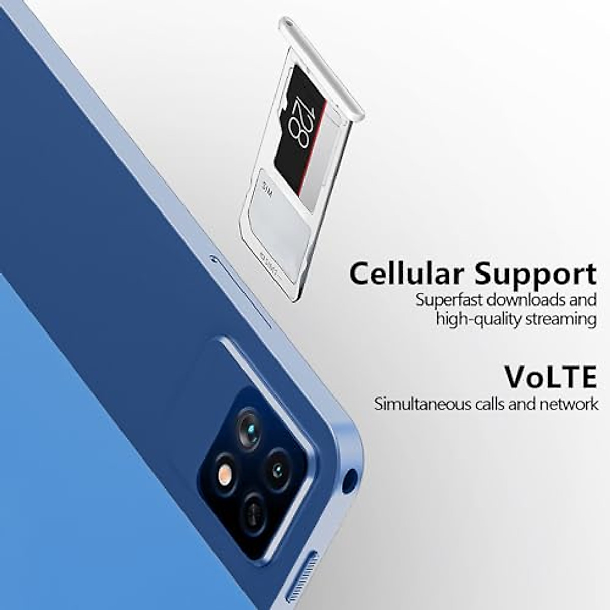 DAUZ Tablet, 16GB RAM 1TB ROM Smart Tablet 10.1 Inch Front 13MP Rear 16MP 8 Core for Game for Business (US Plug)