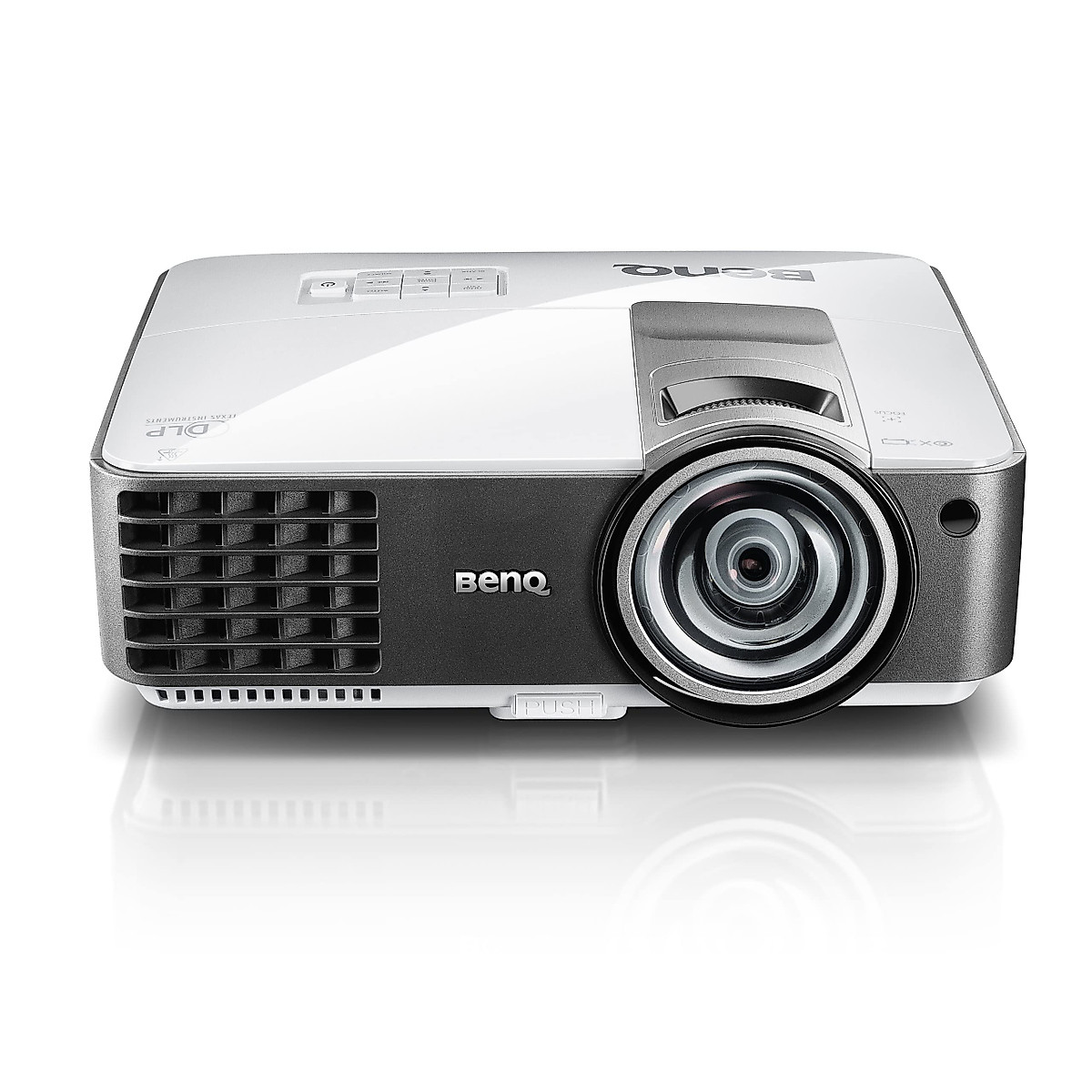 BenQ MW814ST 2500 Lumen WXGA Short Throw 3D DLP Projector,Black/silver (Renewed)