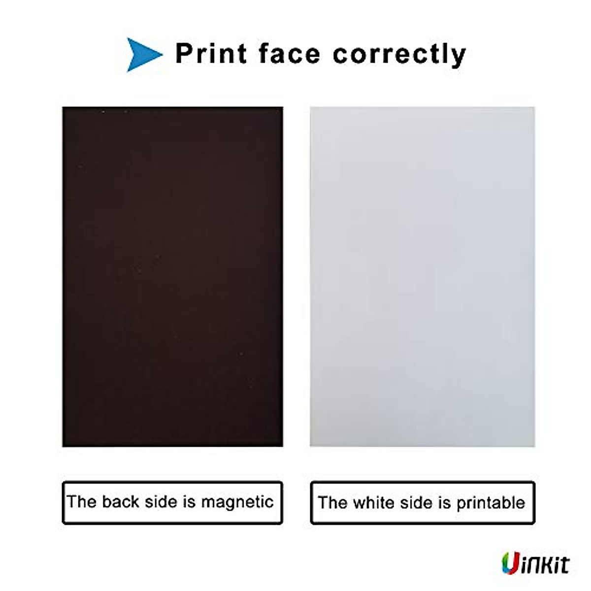 Uinkit 10 Sheets Printable Magnetic sheets Non Adhesive 13.5mil 8.5 x 11 inches Thick Magnet Glossy Photo Paper for Inkjet Printers
