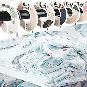 Baby Closet Size Dividers, Modern Graffiti pattern Unisex Nursery Closet Dividers, Closet Organizer, Nursery Decor & Baby Gift (Red)