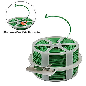 Shintop 328 Feet Garden Plant Twist Tie with Cutter for Gardening, Home, Office (Green)