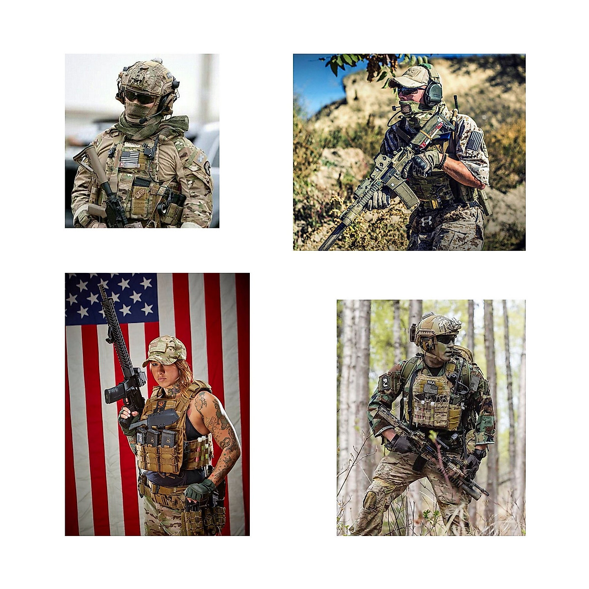 Tactical Patches of USA US American Flag, with Hook and Loop for Backpacks Caps Hats Jackets Pants, Military Army Uniform Emblems, Size 3x2 Inches