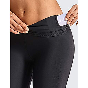 CRZ YOGA Thermal Fleece Lined Leggings Women 28'' - Winter Warm Workout Hiking Pants High Waisted Yoga Tights Full Length Black Medium