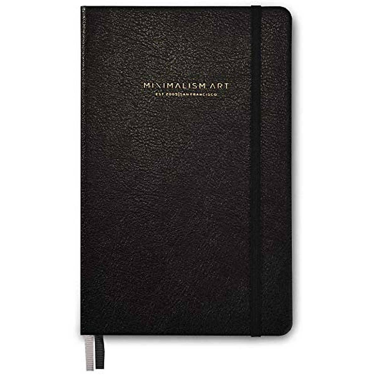 Minimalism Art, Premium Hard Cover Notebook Journal, X-Large Size, Master A4 8.3" x 11.4", 186 Numbered Pages, Gusseted Pocket, Ribbon Bookmark, Extra Thick Ink-Proof Paper 120gsm (Plain, Black)