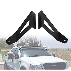 ALAVENTE 54" Curved Light Bar Upper Windshield Mount Brackets Kit for Ford F-250 / F-350 Super Duty 1999-2015, 54 inch Windshield Off Road Light Bar Brackets Mount