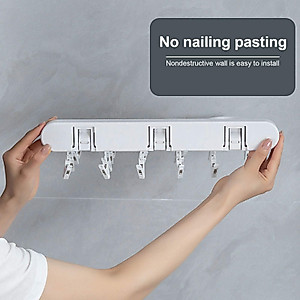 COSMICROWAVE Drying Rack Clothing Wall Mounted,Drying Rack Clothing Collapsible, Push Type Foldable Socks Underwear Storage Rack Multifunction Wall Mounted Drying Holder