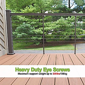 Stainless Steel Eye Screws, Heavy Duty Screw Eyes, Eye Hooks Screw in Heavy Duty, 3.5 Inches Eye Bolts, 10 Pack Eye Hooks Screw