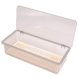 Gatuida Flatware Tray Kitchen Drawer Organizer With Lid And Drainer, Plastic Kitchen Cutlery Tray and Utensil Storage Container with Cover,- proof Dinnerware Holder