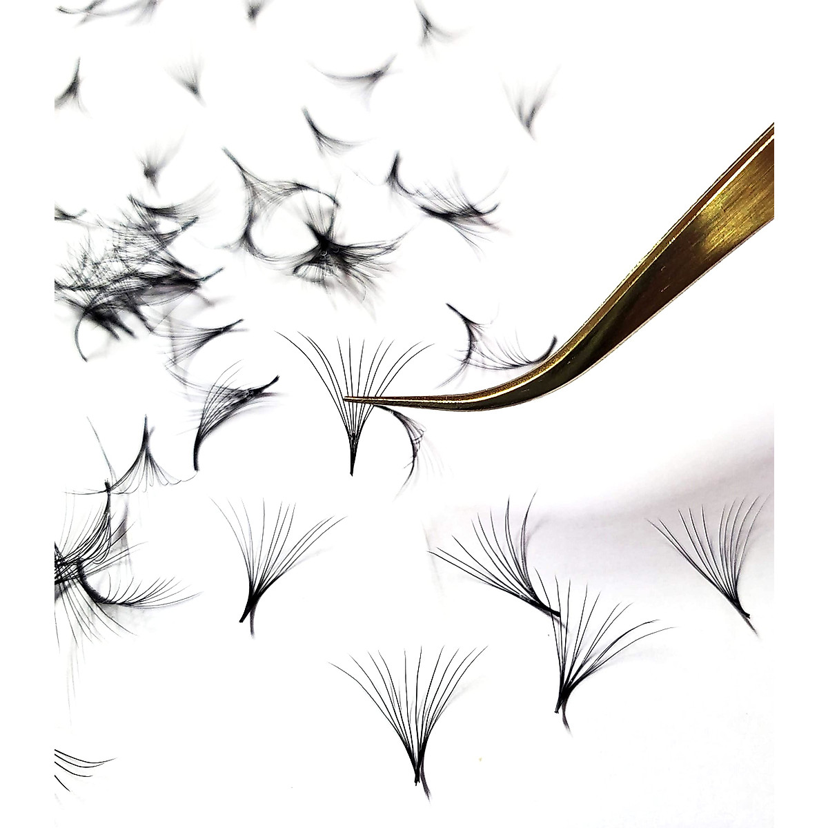 1000 Premade volume fans Mixed lengths 9-16mm loose Fans C, D Curl. Handmade eyelash extensions supplies Russian volume lash promade fan 4D 5D 6D 7D 8D 9D 10D (Curl D, 4D - 0.07)