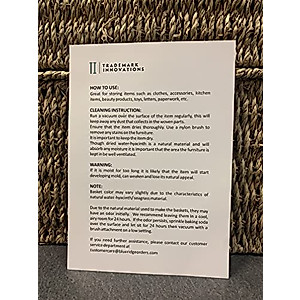 Set of 3 Rectangular Seagrass Baskets with Lids by Trademark Innovations