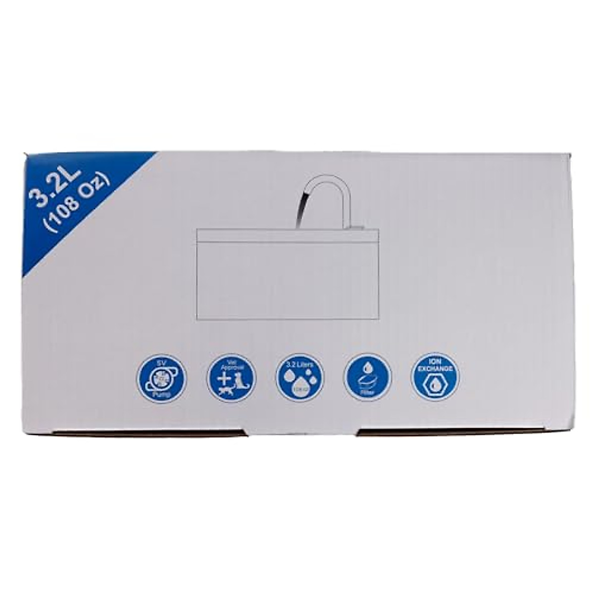 Cat Water Fountain: 108oz/3.2L Cat Fountain Super Silent Pet Water Fountain - Water Fountains for Cats Indoor - Faucet Cat Fountain - Quiet Water Pump - Suitable for Cats and Dogs - BEMOONY