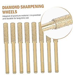 Happyyami 8 Pcs Chainsaw File Deburring Tool Electrical Tools Electric Sharpener Burr Grinding File Diamond Grinder Tool Polishing Grinding Tool Diamond Sharpener Wheels Sharpening Wheel