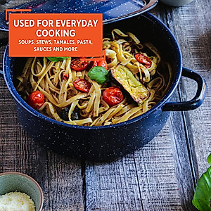 Iimusa Dutch Oven with Lid, 5 Quart, Blue