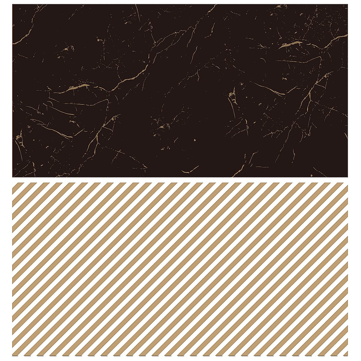 WRAPAHOLIC Reversible Wrapping Paper - Mini Roll - 17 Inch X 33 Feet - Black and Gold Marble Design, Perfect for Birthday, Holiday, Father's Day, Baby Shower