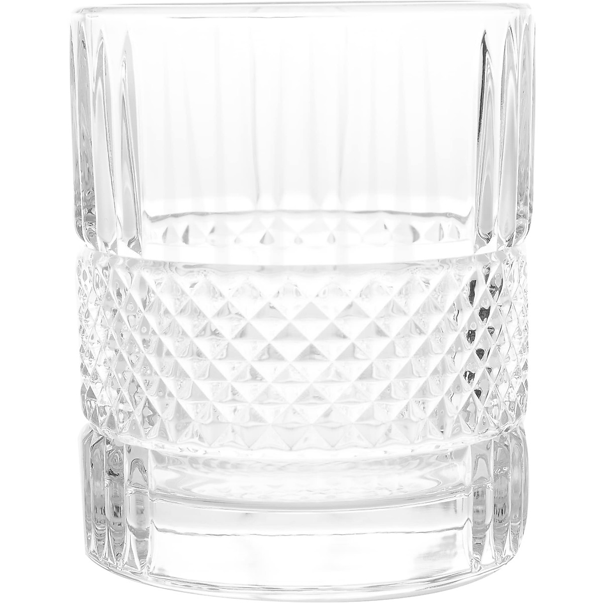 LEMONSODA Premium Double Rocks Vintage Whiskey Tumblers - Uniquely Designed Vintage Style Glass - Gifts for Whiskey Lovers/Men/Dads/Husbands (Set of 4)
