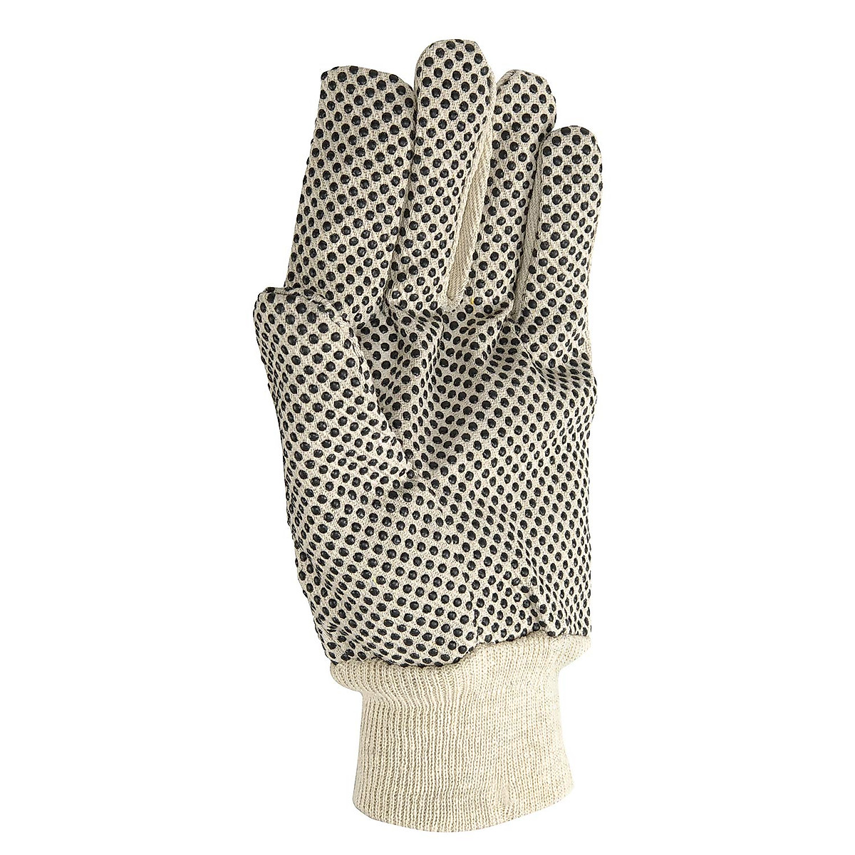 Wells Lamont Canvas Work Gloves, Economy Dotted, 6 Pair Pack (309K) , White
