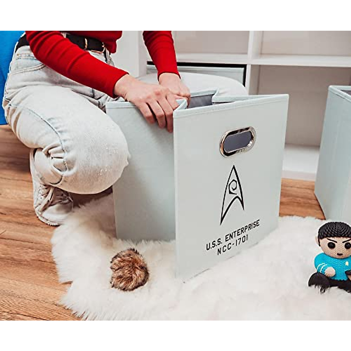 Star Trek: The Original Series NCC-1701 13-Inch Fabric Storage Bin Cube Organizers, Set of 3