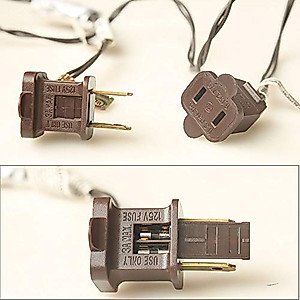 LIDORE 10 Counts Brown Rattan Balls String Light. Warm White Light Brown Cord for Patio Garden and Summer Party