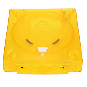 Translucent Plastic Case, Shock Absorbing Plastic Housing Shell Yellow for SEGA Dreamcast DC