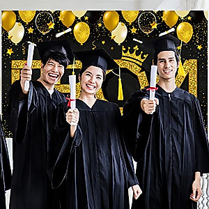 Prom Banner Prom Photo Banner Graduation Prom 2023 Party Decorations Supplies Photo Backdrop Gold and Black Large Congrats Banner for Graduation Prom Banner Hanging