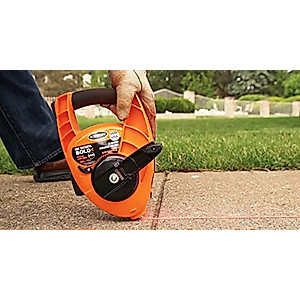 Keson G3X150BOLD Bold Chalk Line Reel with 3X1 Rewind, 12-Ounce Chalk Capacity, 150-Foot