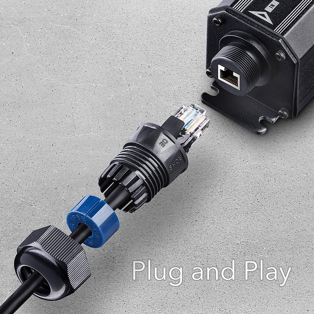 Cudy POE15 Gigabit Outdoor Waterproof IP67 PoE + Extender, 10/100/1000Mbps, PoE Repeater, PoE Amplifier, BOE PoE, Wall Mount, IEEE 802.3at/802.3af, Wall Mount