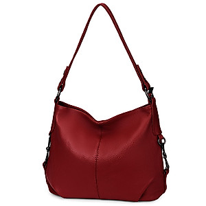 YALUXE Shoulder Bag Genuine Leather Tote Handbag Crossbody Bags for Women