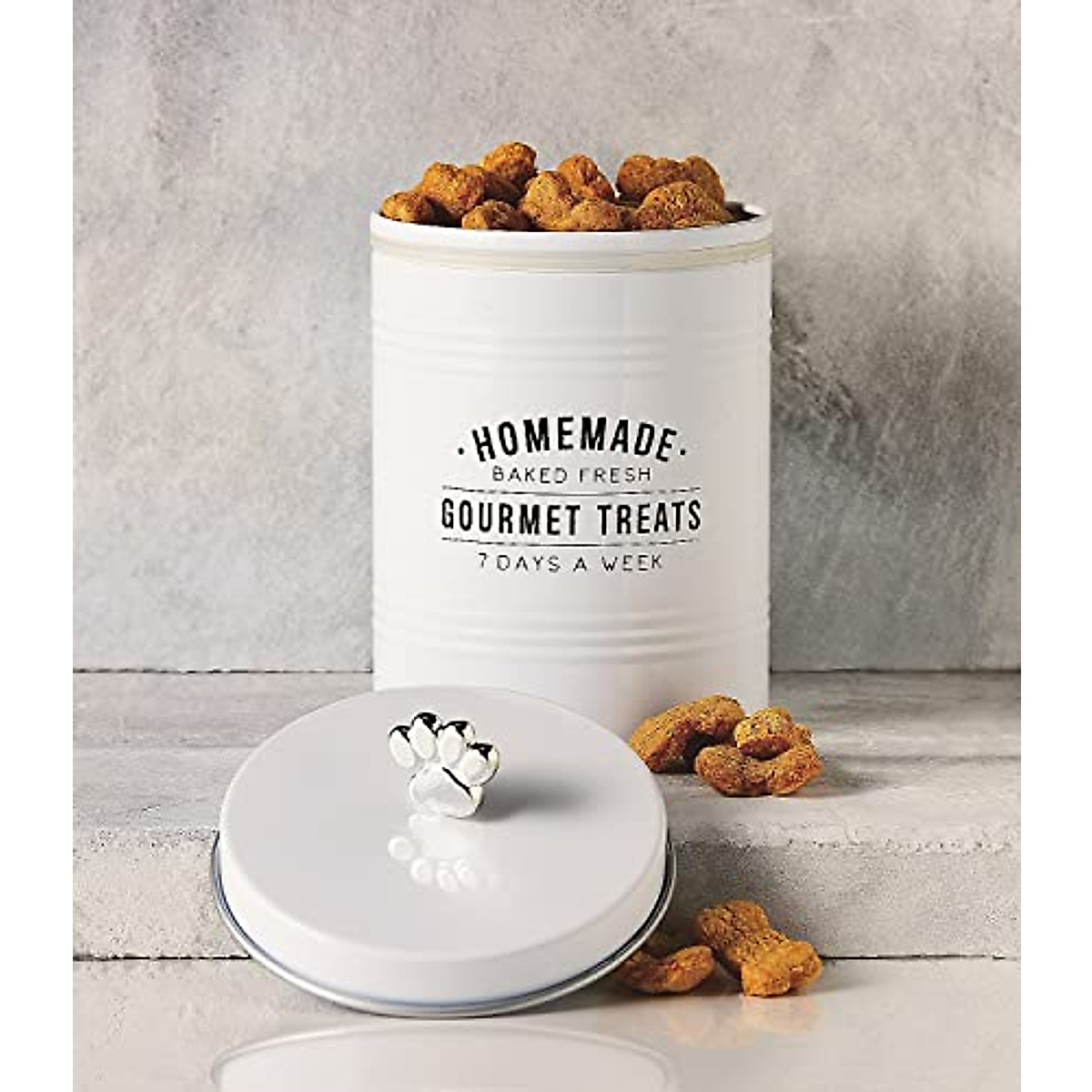 Amici Pet Gourmet Metal Food Canister, 72oz