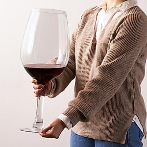 True Big Bordeaux Glass Bottle Giant Display Holder, Home Decor Accessory Gift, 1.5 gallon