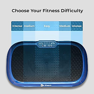 LifePro Vibration Plate Exercise Machine - Whole Body Workout Vibration Fitness Platform w/ Loop Bands - Home Training Equipment - Remote, Balance Straps, Videos & Manual