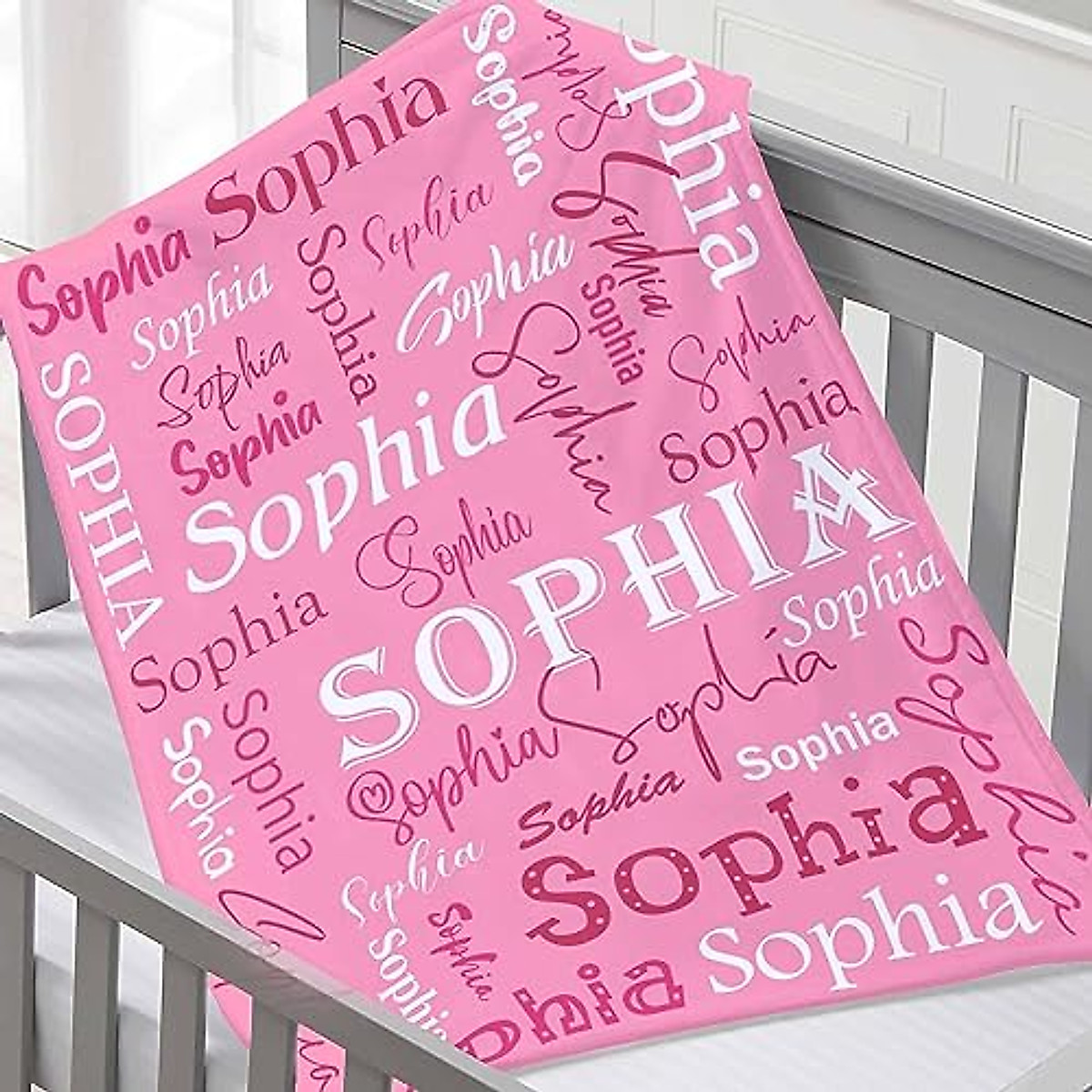 Custom Super Soft Blankets with Name for Kids and Adults Personalized Name Blankets for Baby Boy Girl Son Daughter (7 Sizes)