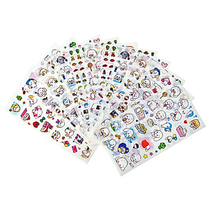 12 Sheets Kawaii Dog Korean Stickers for Kids - Cute Planner Stickers Journal Scrapbooking Stickers for DIY Arts and Crafts,Life Daily Planner,Bullet Journals,Scrapbooks,Calendars (Dog)