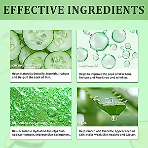 R.A.V Under Eye Patches, Cucumber Eye Masks, 30 Pairs Collagen Patches for Nourish Firming Repair for Fine Lines, Wrinkles, Dark Circles Bags Eye Treatment, Improve Lines Puffiness for men women