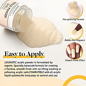 Acrylic Powder And Liquid Set, LOUINSTIC Acrylic Nail Kit Acrylic Nail Powder With Acrylic Nail Brush Cleaner Primer Nail Rhinestones Glue Gel All-in-one Nails Kit Acrylic Set de uñas acrílicas