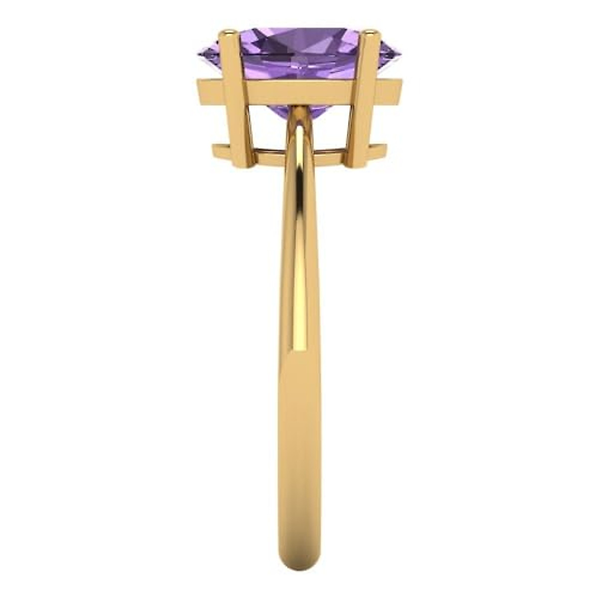 Clara Pucci 2.0 ct Oval Cut Solitaire Simulated Alexandrite Engagement Wedding Bridal Promise Anniversary Ring 18K Yellow Gold Size 5.5