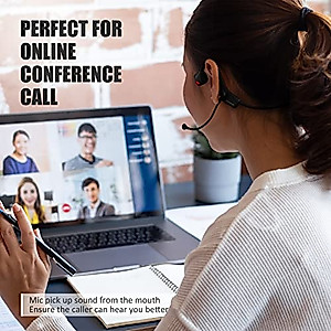 YouthWhisper Bone Conduction Headphones Bluetooth with Noise-Cancelling Mic, Wireless Headset, Open-Ear Earbuds for Home Office Education Conference Calls Online Teaching/Learning